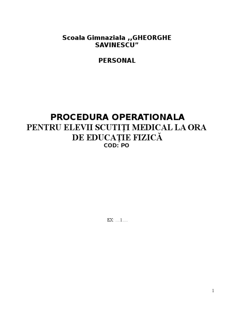 Scutiri Medicale | PDF
