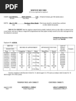 Sample Service Record | PDF | Social Institutions | Social Science