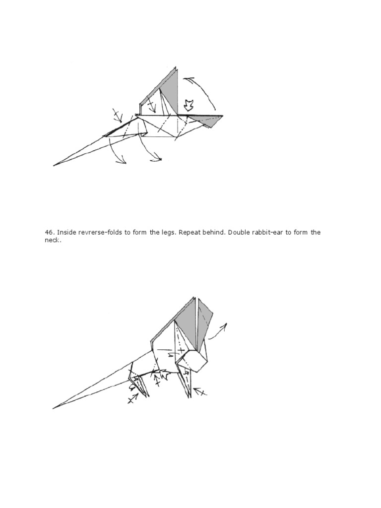 Inside Revrerse-Folds To Form The Legs. Repeat Behind. Double Rabbit ...