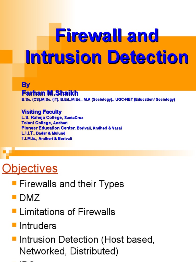 Firewall and Intrusion Detection | PDF | Firewall (Computing ...