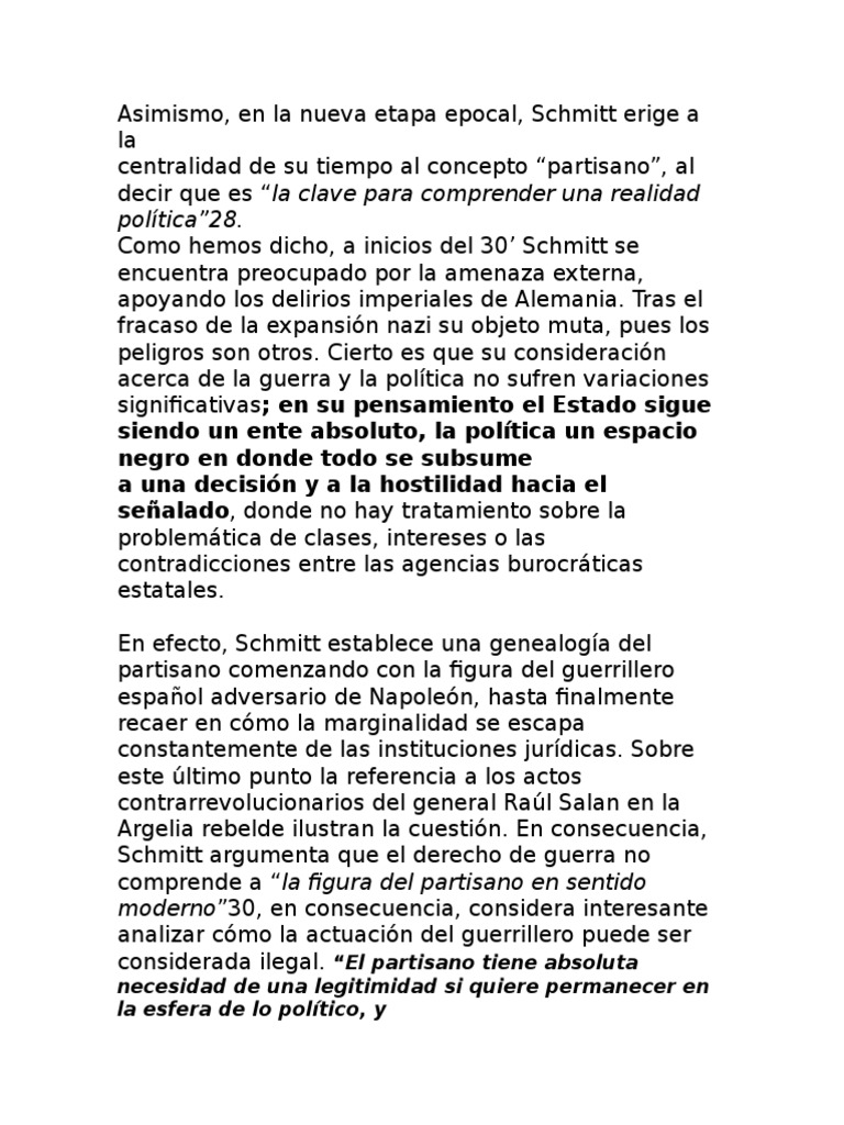 Teoria Del Partisano Resumen | PDF | Guerra de guerrillas | Delito