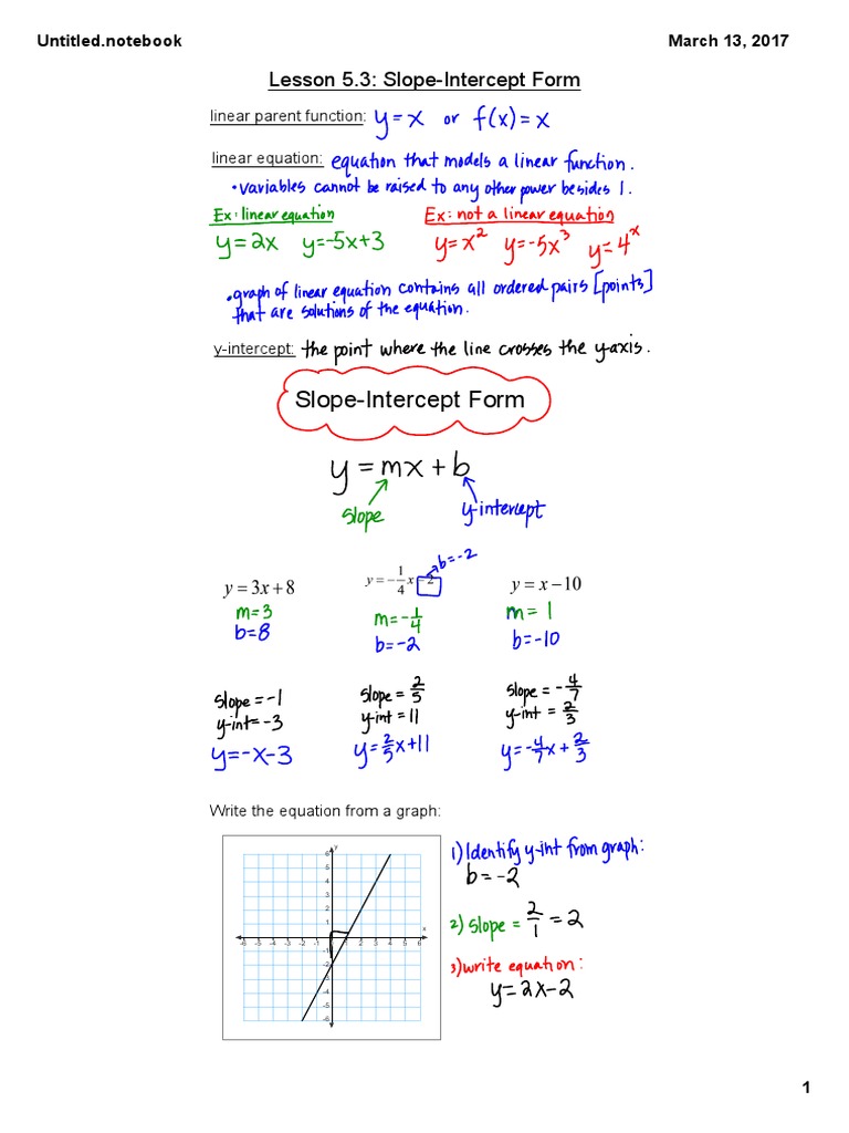 Lesson 5 3 Notes | PDF
