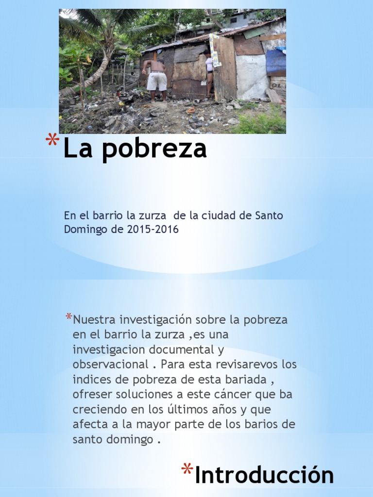 La Pobreza | PDF | República Dominicana | Pobreza