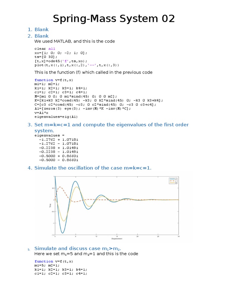 Spring-Mass System 02 | PDF