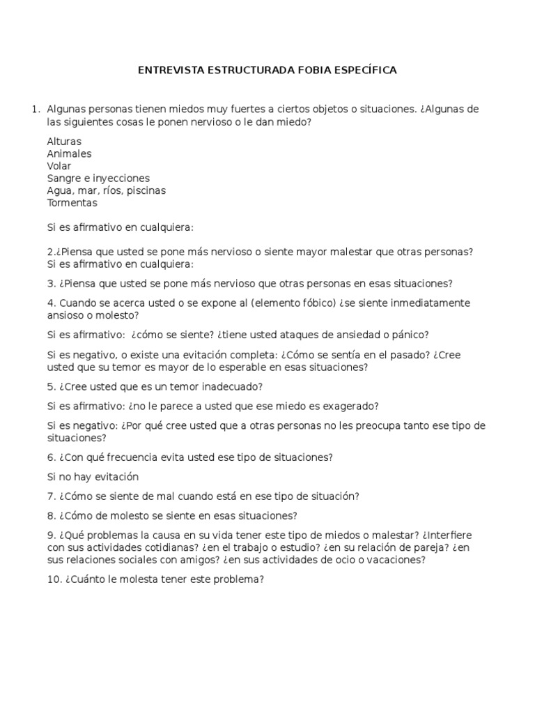 Entrevista Estructurada