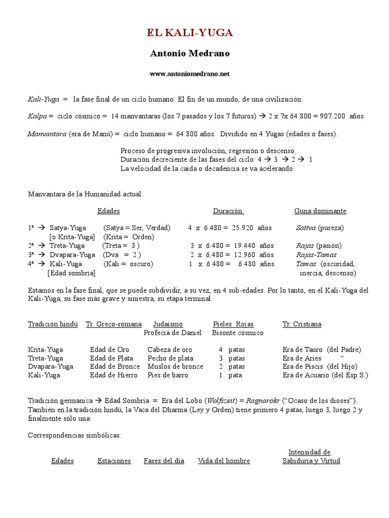 Medrano Antonio - Kali Yuga | PDF