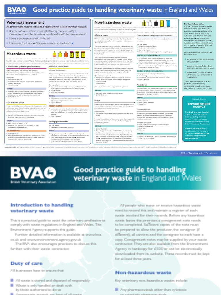 BVA Good Practice Guide To Handling Veterinary Waste in England and ...