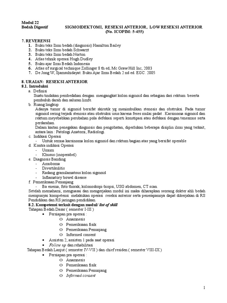 Reseksi Anterior | PDF