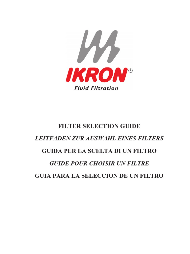 Hydraulic Filter Selection Guide | PDF | Filtration | Viscosity