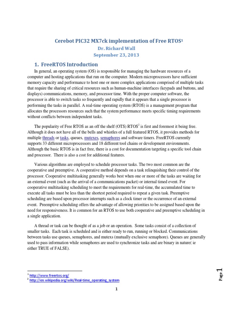 Mplab X - Freertos Guide | PDF | Scheduling (Computing) | Thread (Computing)