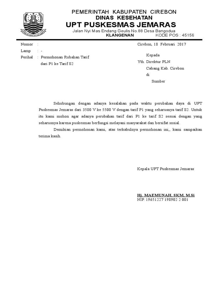 Surat Pemberitahuan Kegiatan Di Desa | PDF