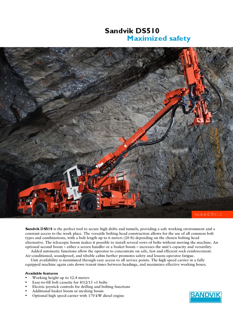 Perforadora Sandvik DS510 (Ing) | Technology | Nature