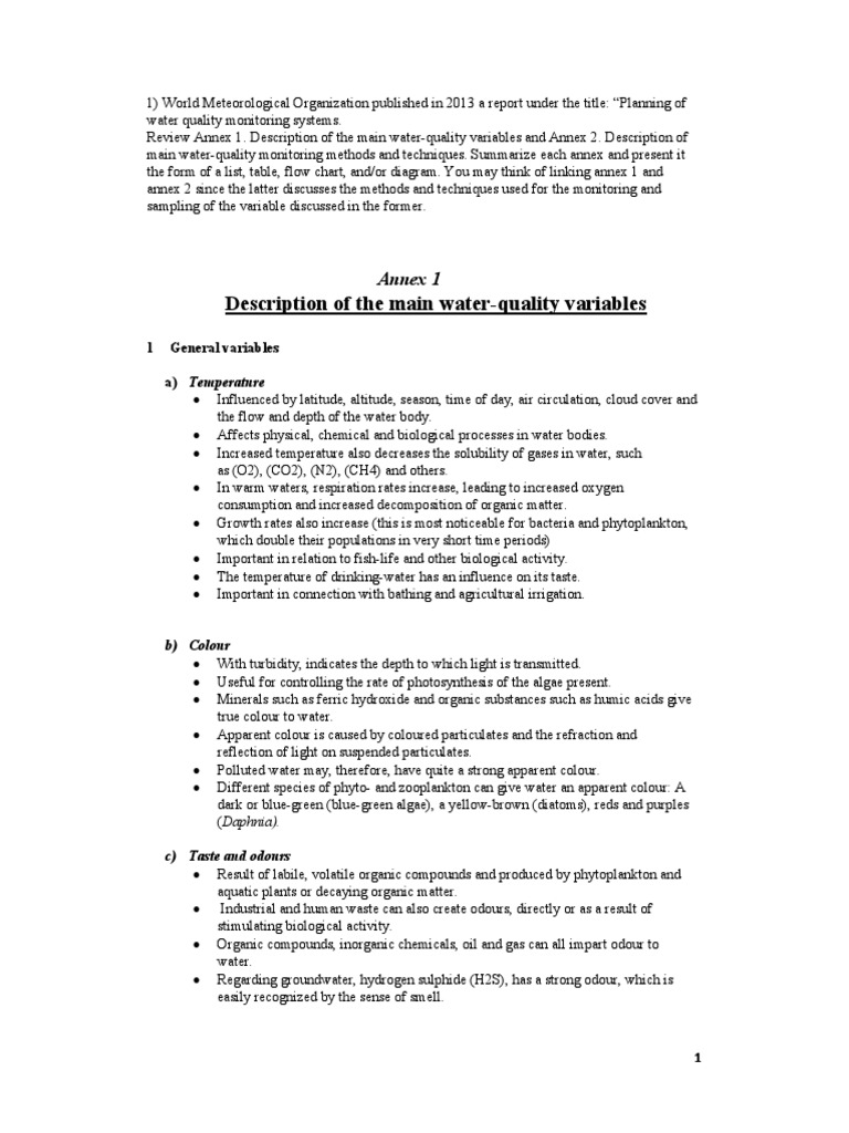 Environmental Assignment | PDF | Alkalinity | Eutrophication