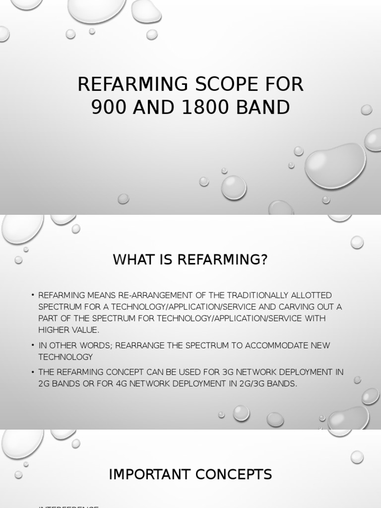 Refarming Scope For 900 AND 1800 BAND | PDF | Computers | Technology ...