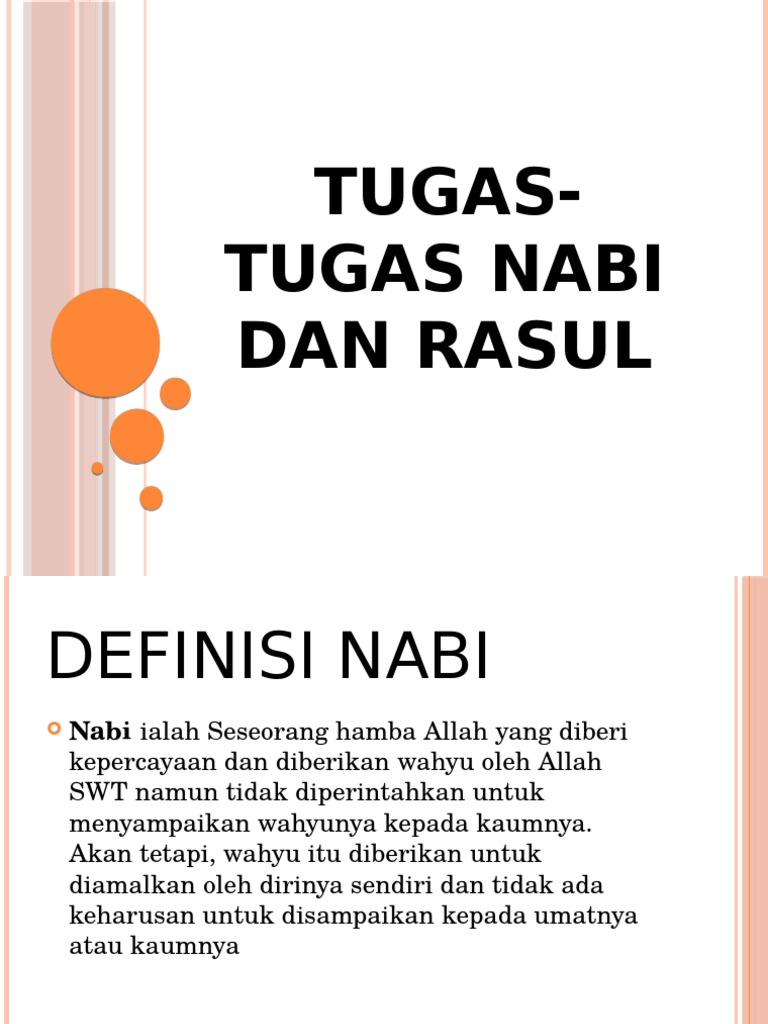 Sebutkan Tugas Para Nabi Dan Rasul - Perumperindo.co.id