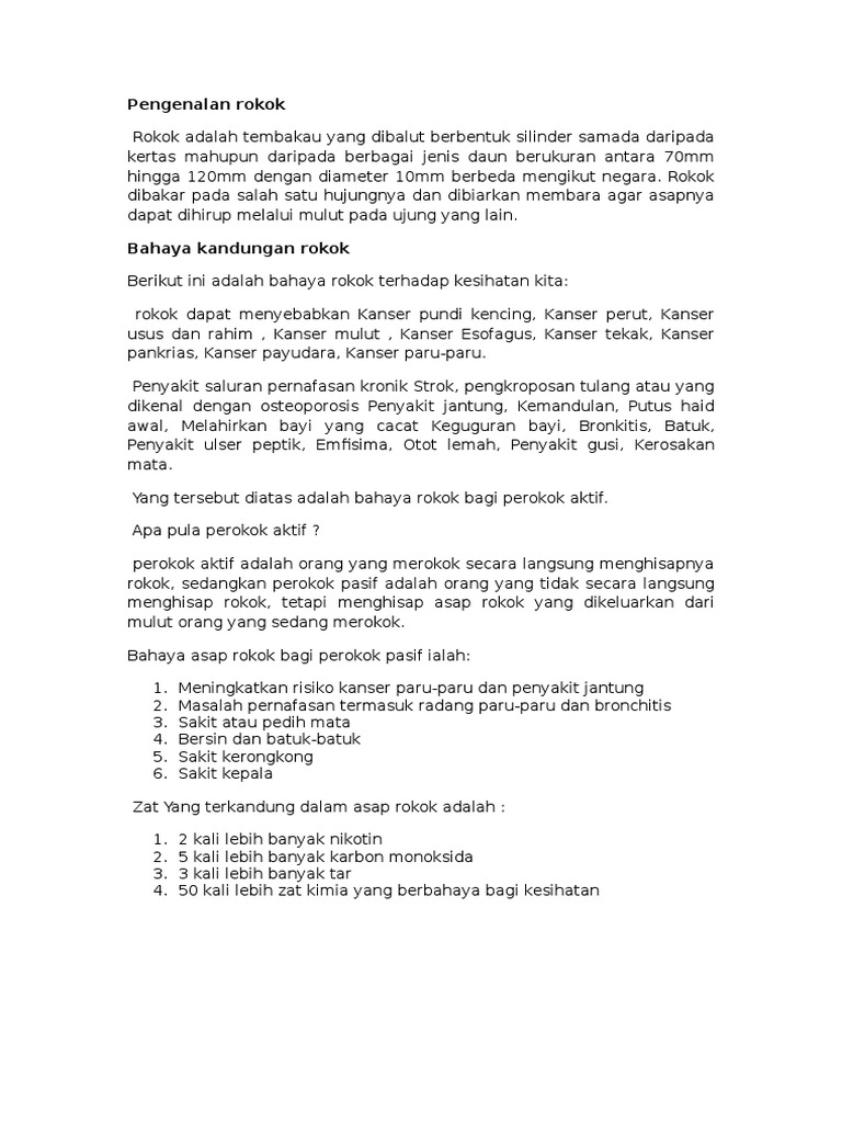 Pengenalan Rokok | PDF