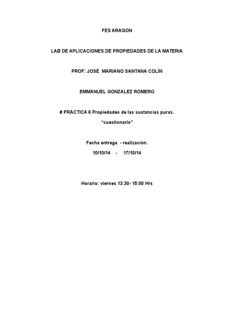 Practica 6 Propiedades de La Materia | PDF | Caldera | Calor