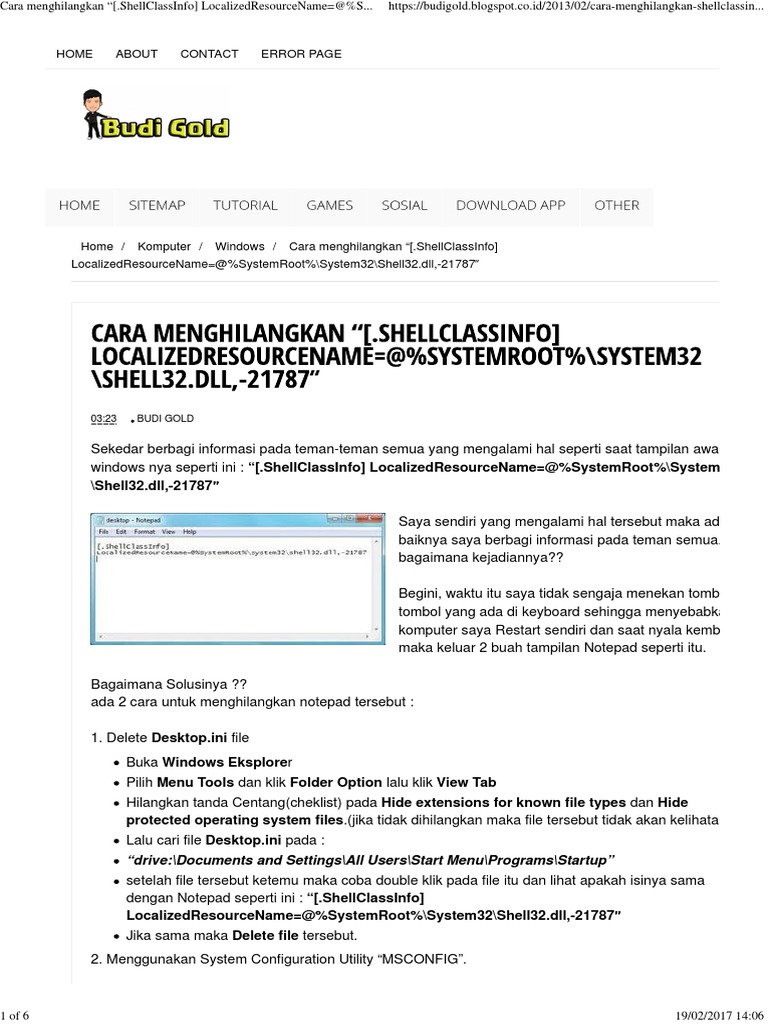 Cara Menghilang Shell Class Info | PDF