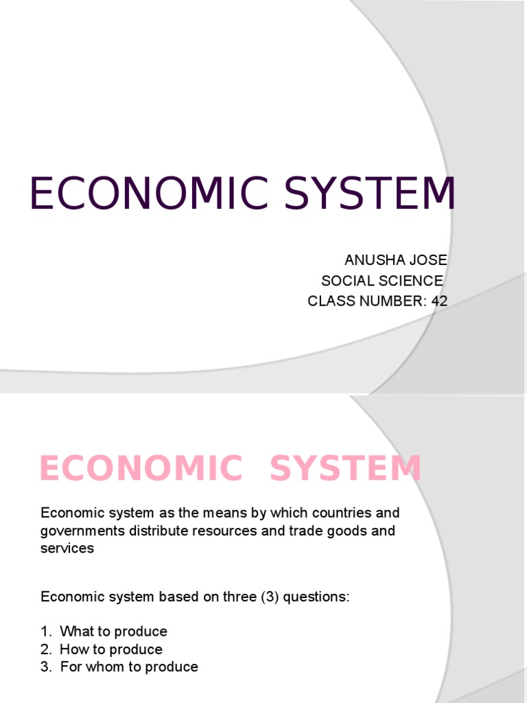 Economic System | PDF