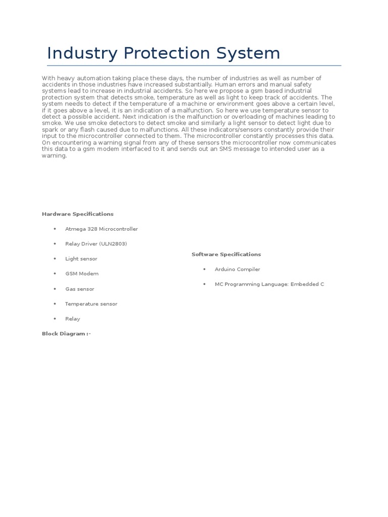 An Automated Industrial Safety System Using Sensors and GSM Technology ...