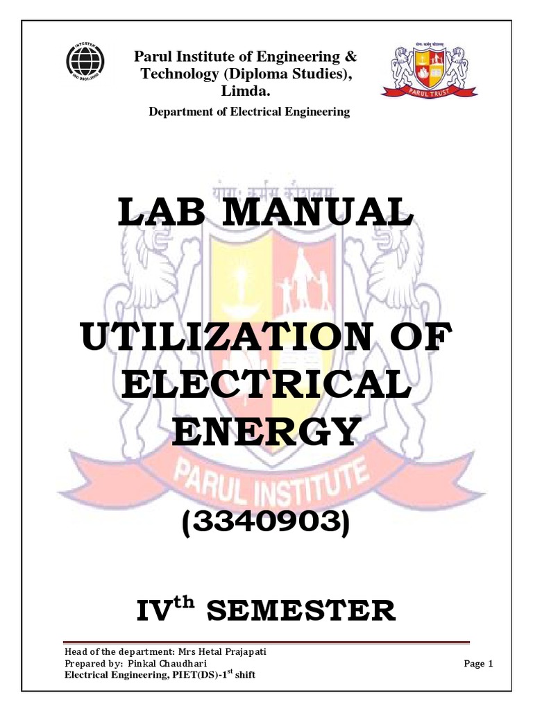 Manual - Uee (Final) For Students | PDF | Compact Fluorescent Lamp ...