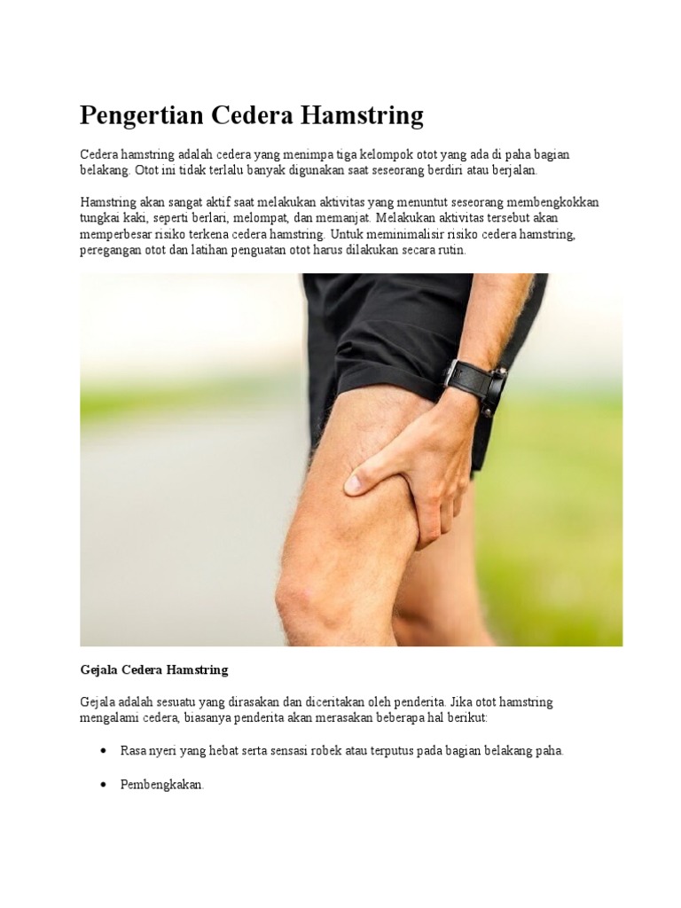 Pengertian Cedera Hamstring | PDF