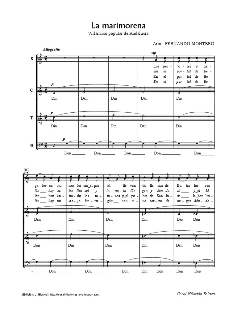 Partitura - La Marimorena PDF | PDF