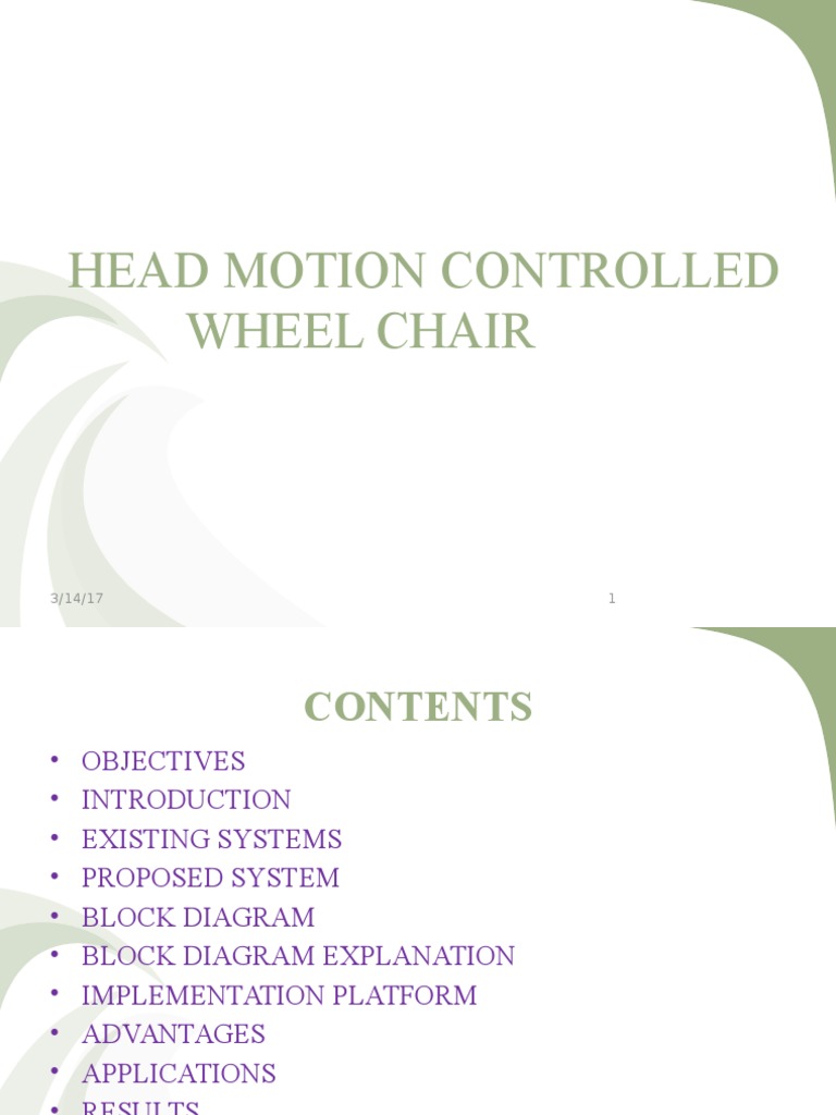 Head Gesture-Controlled Wheelchair System | PDF | Accelerometer ...