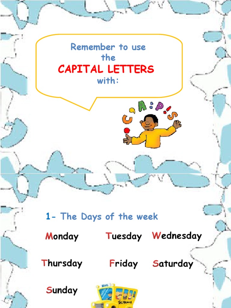 Capitalization Rules for Writing | PDF | Language Arts & Discipline