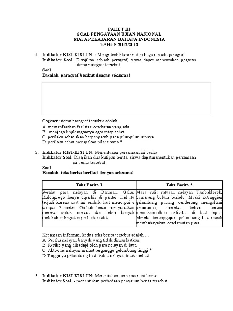 Bhs Ind Paket I Edit | PDF