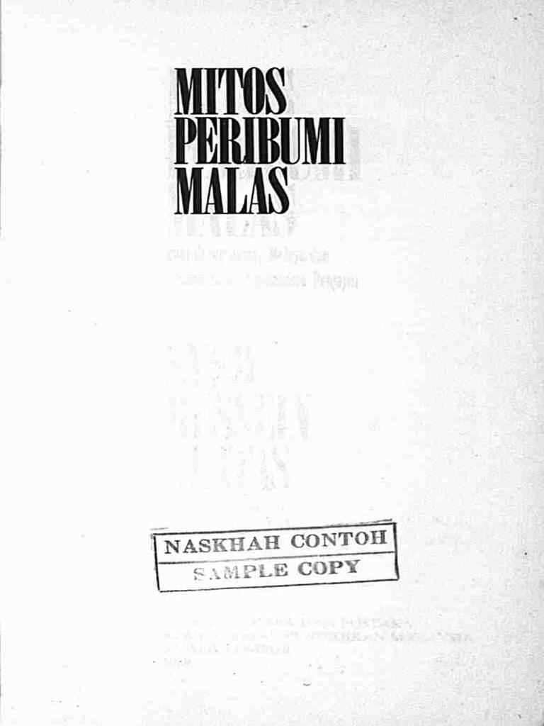 Mitos Peribumi Malas - Syed Hussein Alatas 1989 PDF | PDF