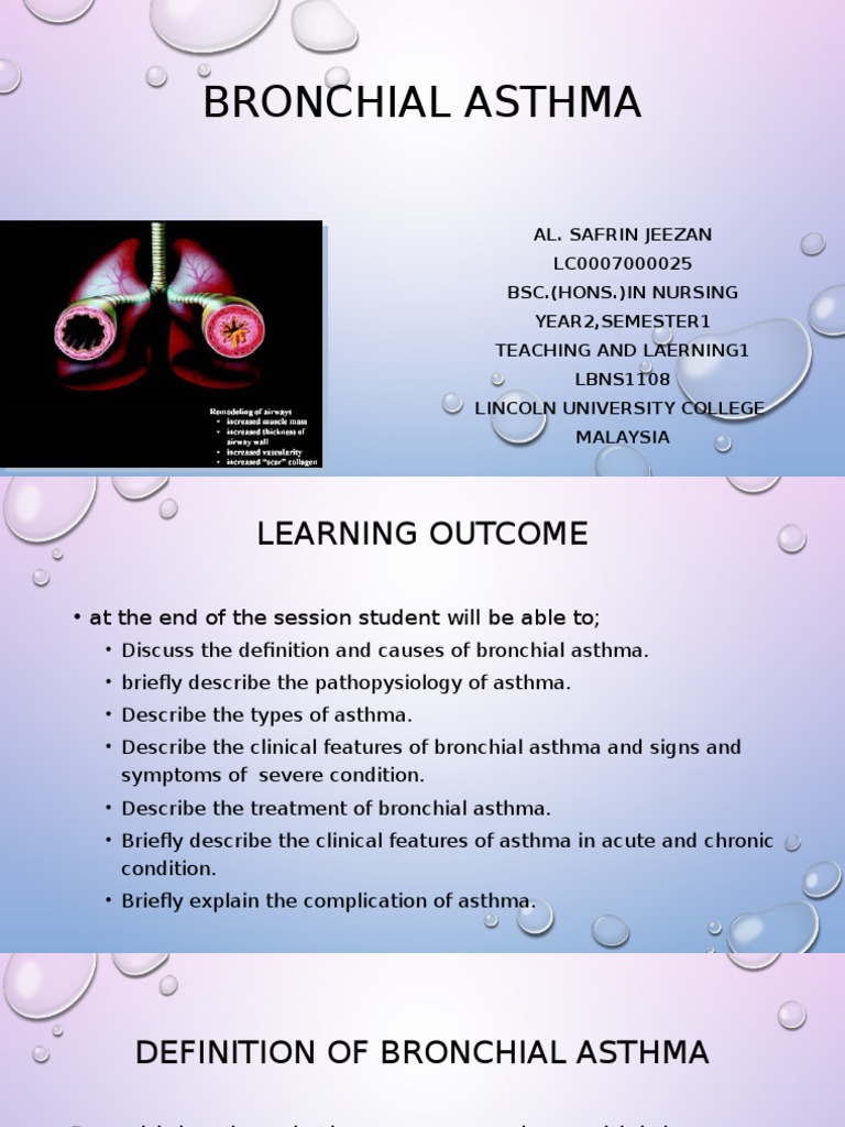 Corrected Bronchial Asthma PP | PDF | Asthma | Cough