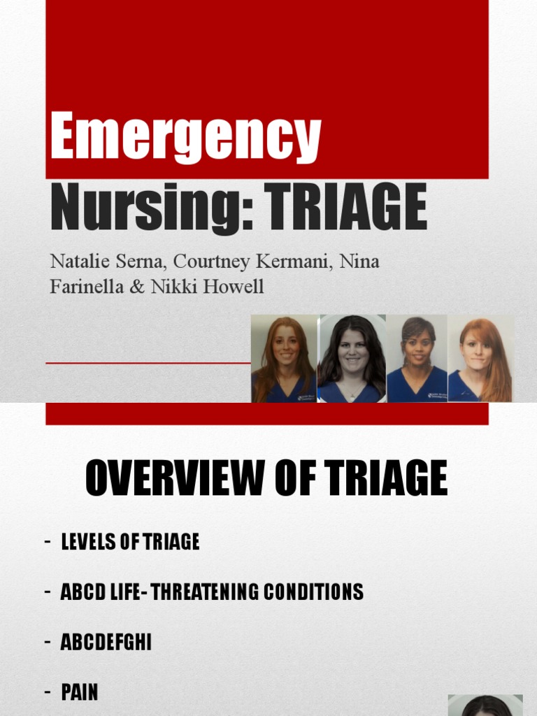 Final Emergecny Powerpoint Triage | PDF | Rabies | Infection