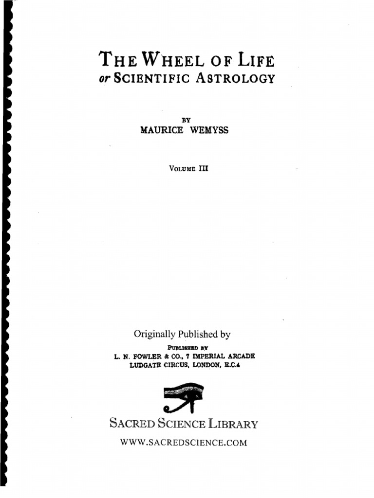 Wemyss, Maurice - The Wheel of Life or Scientific Astrology Part3of5 ...