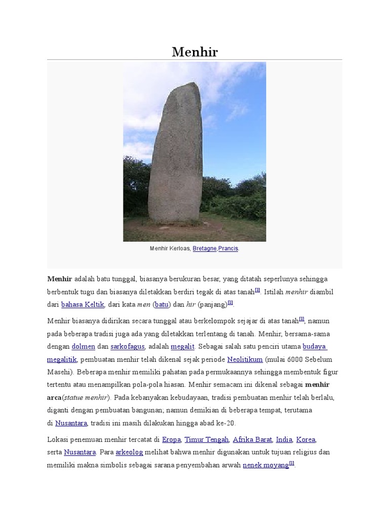 Menhir | PDF