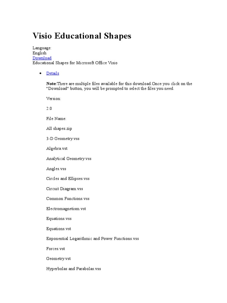Visio Educational Shapes | PDF | Trigonometric Functions | Shape
