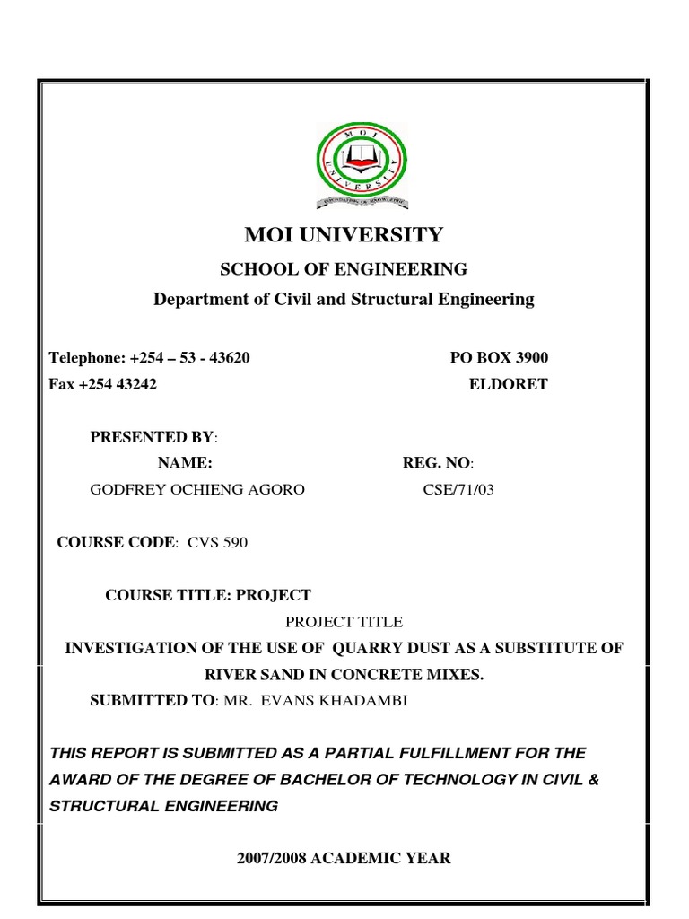 Civil Engineering Final Year Project PDF | PDF | Road Surface ...