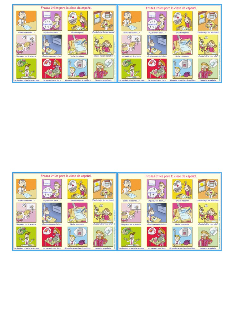 Frases Utiles para La Clase de Espanol | PDF