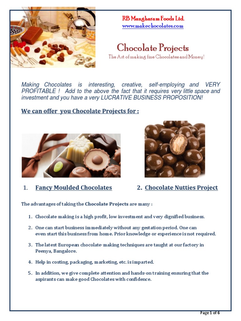 Profitable Chocolate Project Opportunities | PDF | Technology & Engineering
