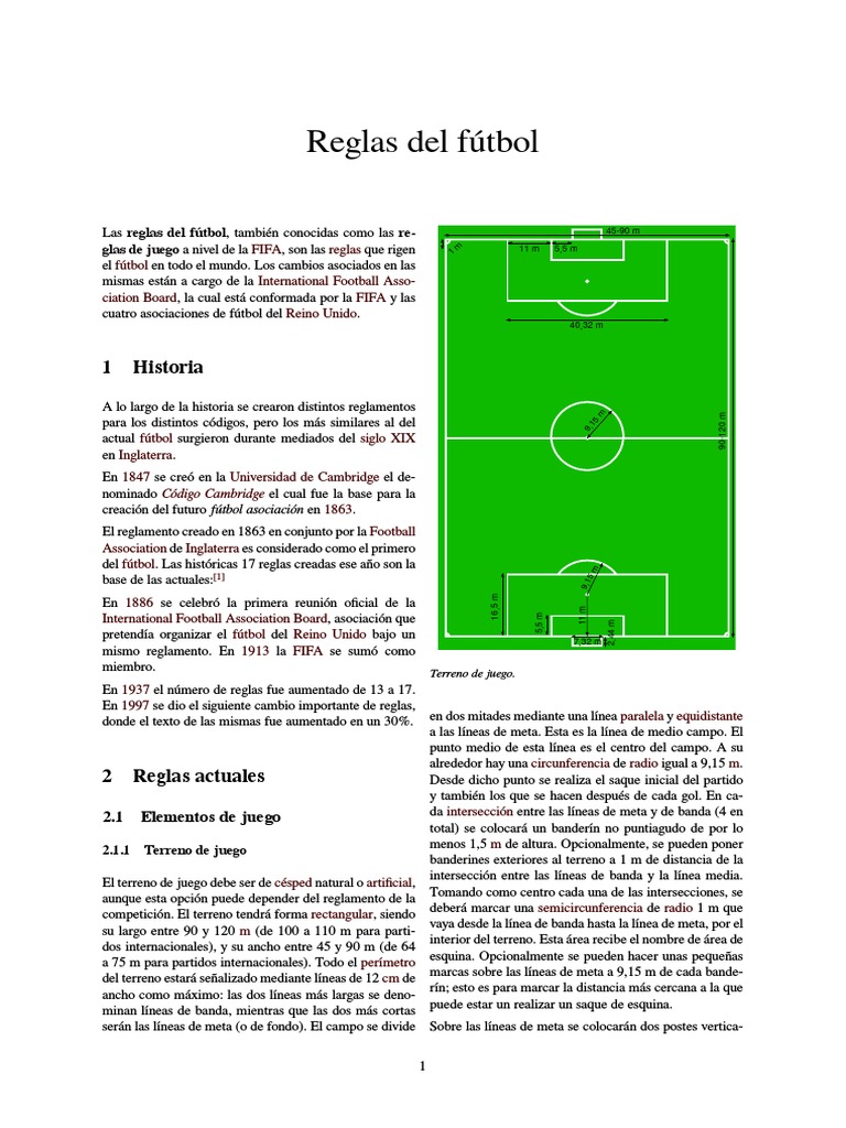 Reglas Del Futbol
