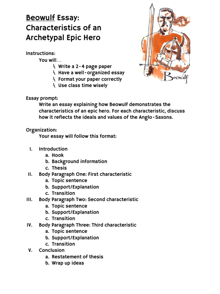 Beowulf Essay | PDF | Beowulf | Paragraph