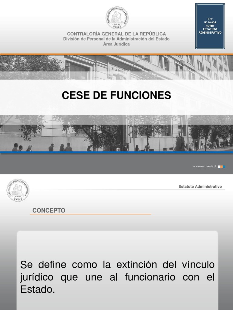 Cese de Funciones. | Derecho laboral | Pensión
