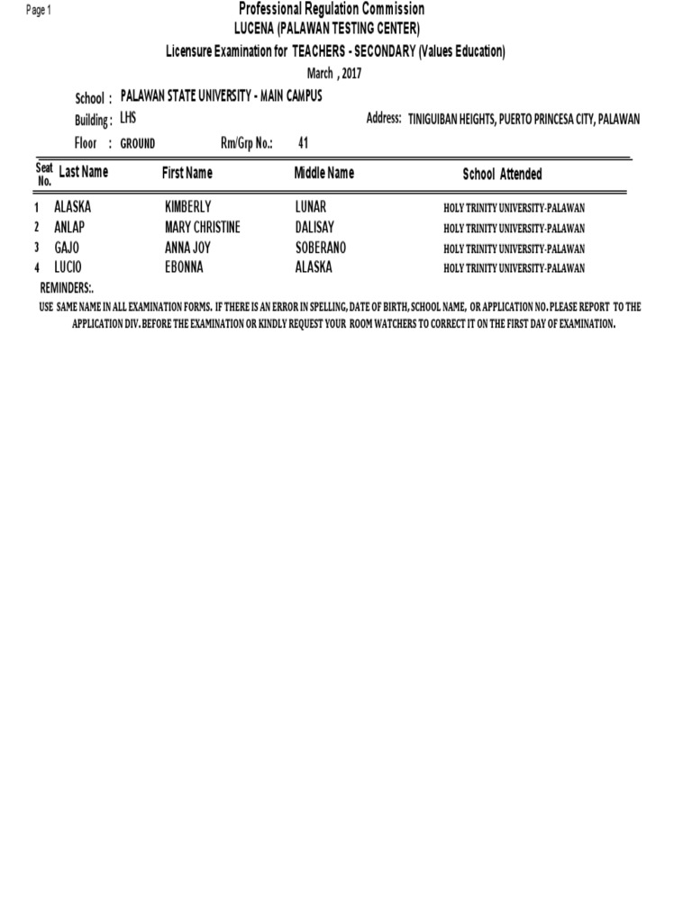 Pal Sec032017 Values | PDF