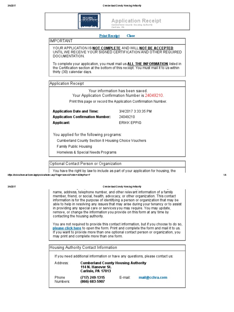 Cumberland County Housing Authority | PDF | Section 8 (Housing ...