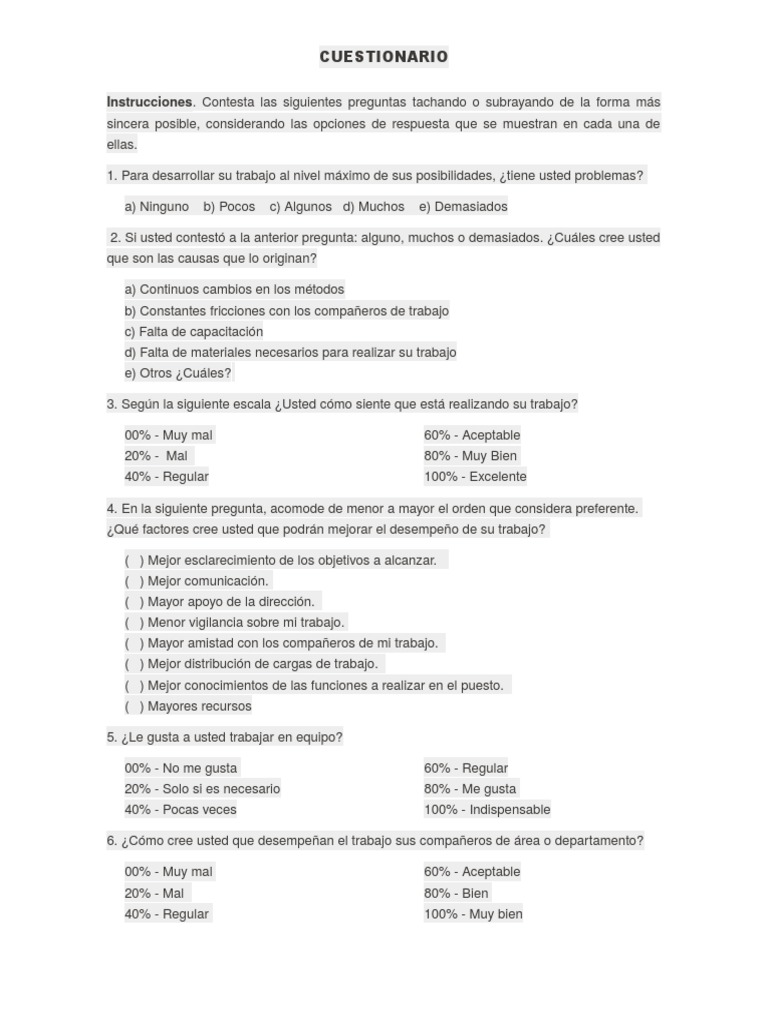 DNC Instrumento - Ejemplo | PDF | Cuestionario | Business