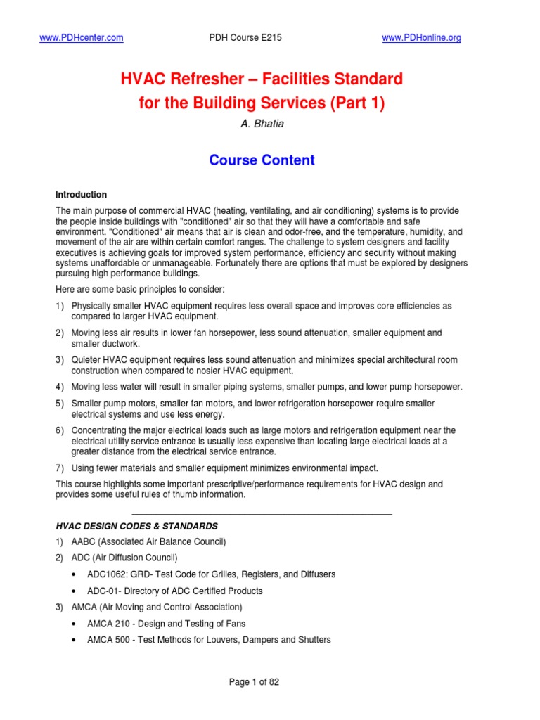 HVAC Design Principles and Standards | PDF | Hvac | Air Conditioning
