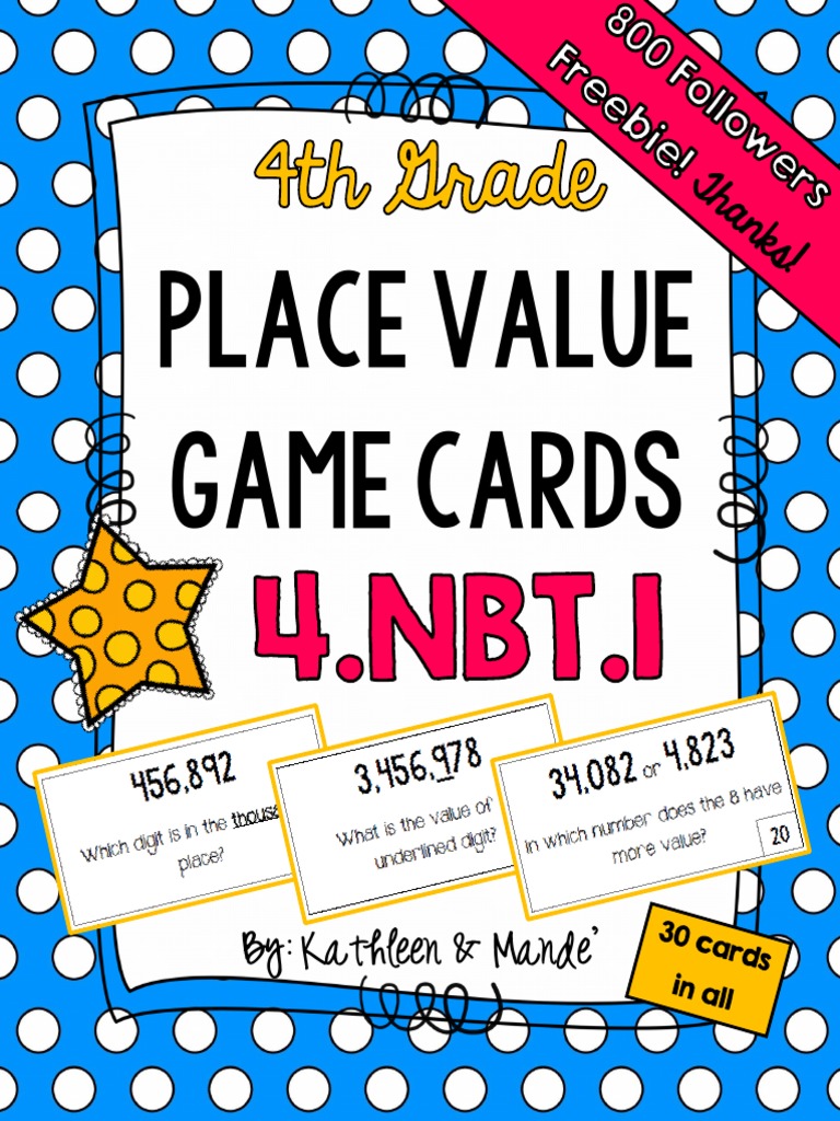 Freebie 4 NBT 1 Placevaluegamecards | PDF | Leisure