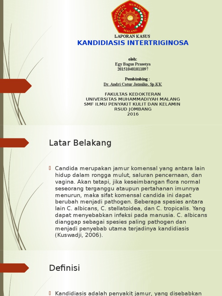 Laporan Kasus Kandidiasis Intertriginosa | PDF