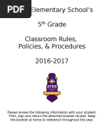 5th Grade Classroom Rules | PDF | Classroom | Teachers