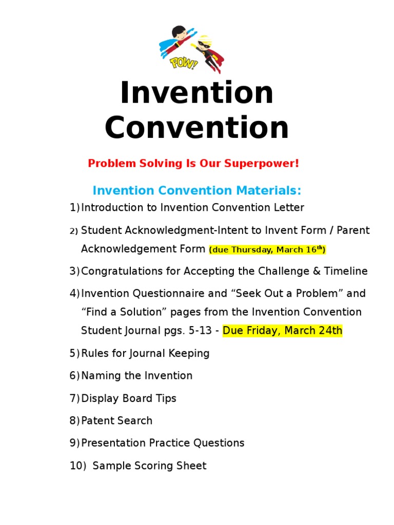 Invention Convention Informational Packet-1 | PDF | Invention | Prototype